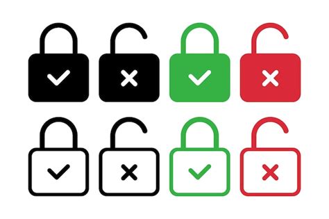 premium vector locked and unlocked padlocks set