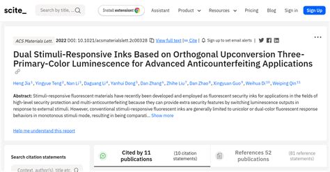 Dual Stimuli Responsive Inks Based On Orthogonal Upconversion Three