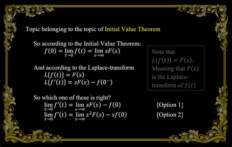 [circuit analysis and laplace transform and initial value theorem] how does