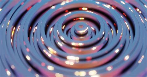 Premium Photo Abstract Concentric Circular Pattern With Reflective