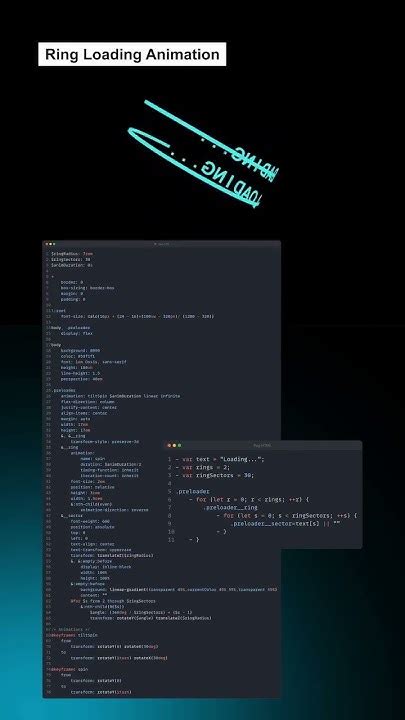 Ring Loding Animation Use Html Css Js Coding Js Css Html Youtube