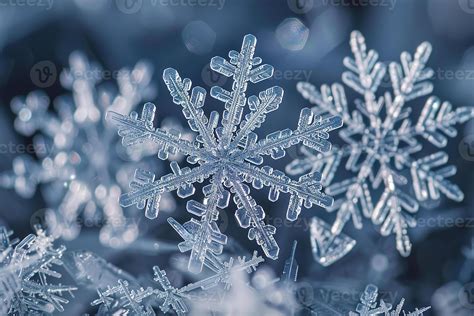 A Snowflake Under A Microscope In The Shape Of A Six Pointed Star