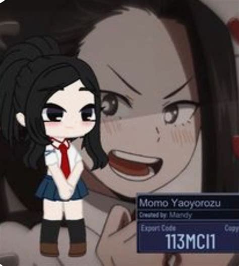 Momo Bnha Gacha Club Personagens De Anime Gatos Pretos Bonitos