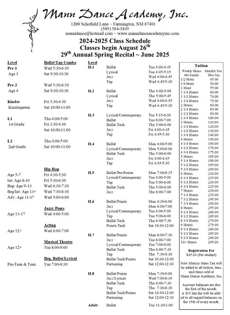 Fall Spring Class Schedule Fall Spring Class Schedule