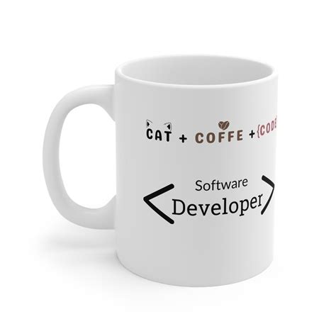 software developer mug coffee cat coffeee code mug mug for developer