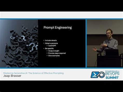 Free Video Mastering Generative Ai The Science Of Effective Prompting From Confreaks Class