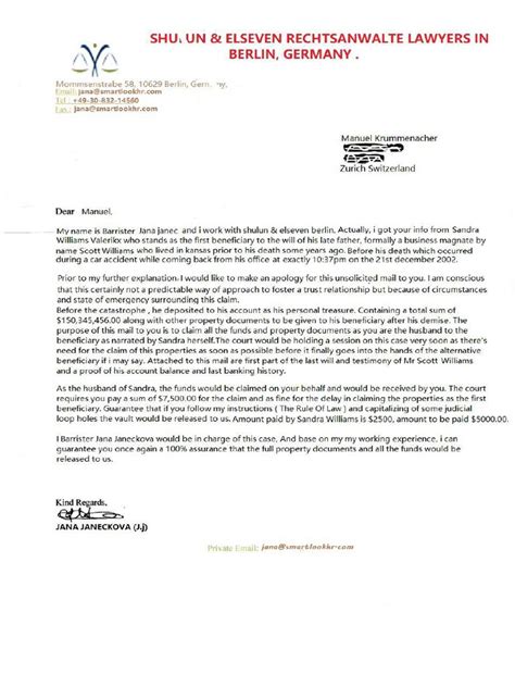 Letter Of Inheritance From Lawyer 2 Pdf