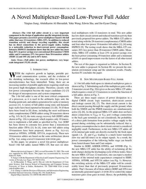 a novel multiplexer based low