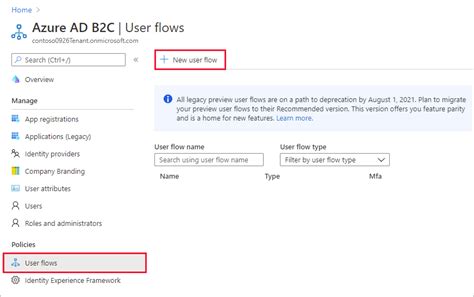 Missing Option User Flows In Azure Active Directory B2c Stack Overflow