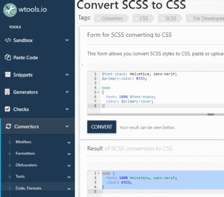 Best Free SCSS To CSS Online Services