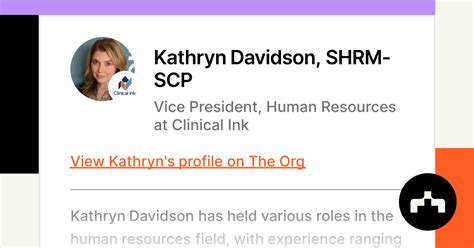 Kathryn Davidson Shrm Scp Vice President Human Resources At