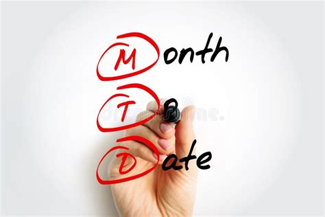 mtd month to date period starting at the beginning of the current