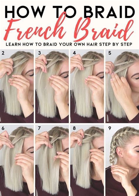 How To Draw 2 French Braids Step By Step