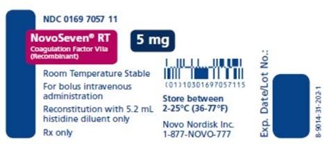 Novoseven Rt Package Insert Prescribing Information