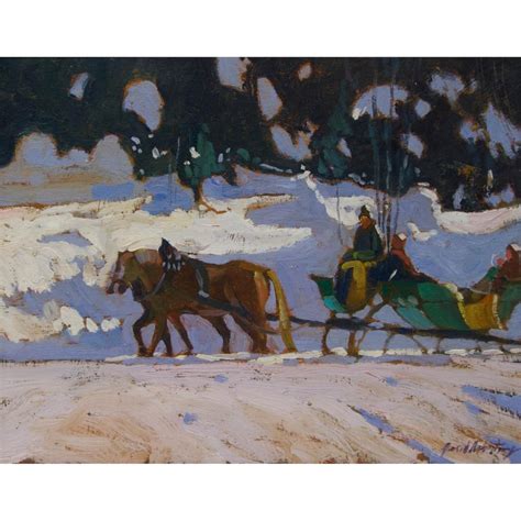 Lot Garth Armstrong Canadian B1960 Sleigh Ride In The Laurentians