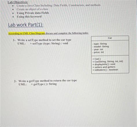 Solved Lab Objectives Create A Java Class Including Data