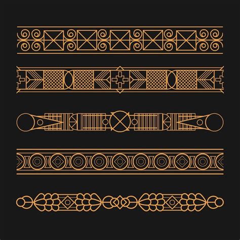 손으로 그린 구분선 장식 프레임 프리미엄 벡터