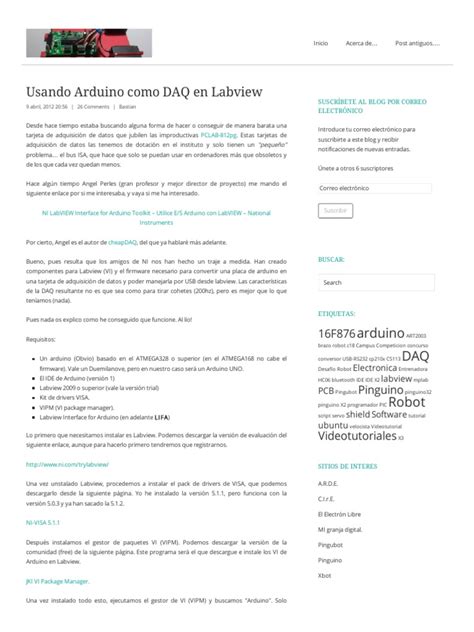 Usando Arduino Como Daq En Labview Robótica Lúdica Descargar Gratis