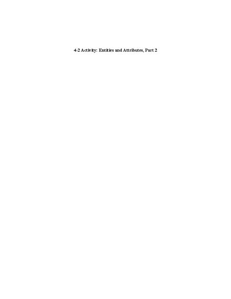 4 2 activity entities and attributes part 2 4 2 activity entities
