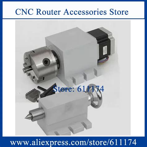 Full Set Cnc Th Axis Tailstock Zero Backlash CNC Rotary Axis The A Axis Rotation D Mm