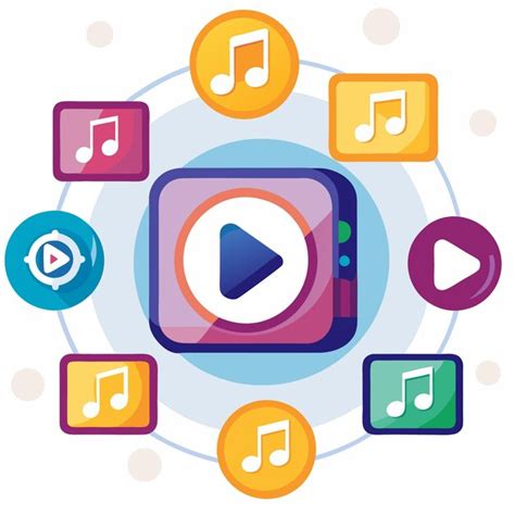 미디어 플레이어 아이콘 프리미엄 벡터