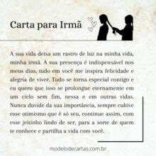 Cartas para Irmã Mensagens para Irmã Mais Velha e Mais Nova