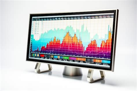 Web Analytic Information On Computer Screen Flat Icon Trend Graphs