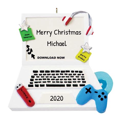 Personalized Laptop Christmas Ornament Computer Ornament Laptop Gamer Ornament Computer