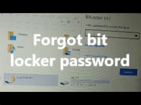 Forgot Bit Locker Password How To Unlock Bit Locker YouTube