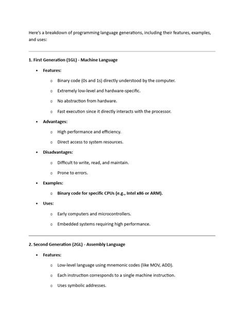 Programming Languages Generation Pdf Assembly Language Computer Programming