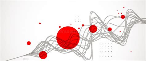 Vector Abstract Background With A Wireframe Dynamic Waves Line And