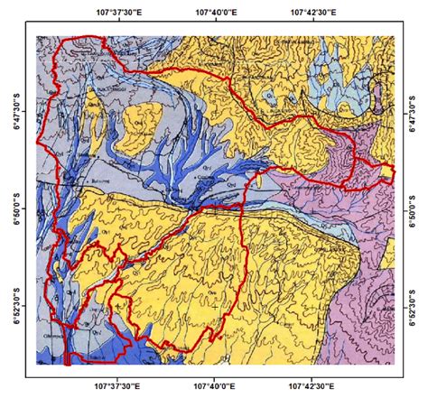 Geology Map Of The Area Study Download Scientific Diagram