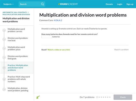 Khan Academy Multiplication And Division Word Problems Unknown Type For 3rd 5th Grade