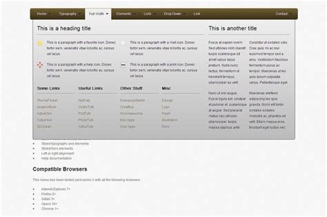 css3 mega drop down menu by pixelworkshop this mega drop down menu is a