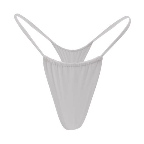 Swim Ruched String Thong Ivory Davis Active