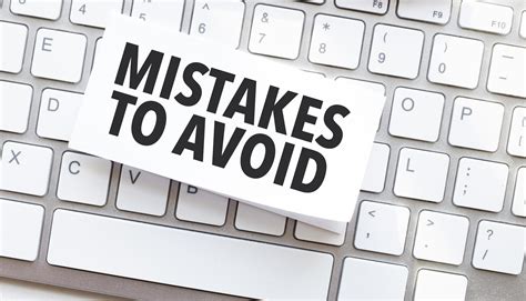 Mistakes To Avoid And White Keyboard Motivation Concept 19051074 Stock