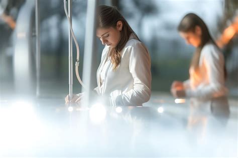 Premium Ai Image Doctors Work Dynamically Quickly Make Analyzes And Work With Equipment In