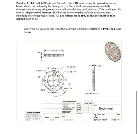 Solved Transcribed Image Text Problem 2 Make A Solidworks Part