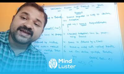 Learn Differences Between Throw And Throws In Java Programming Mind