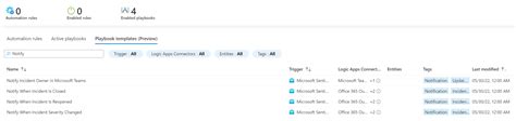 use automation playbooks in microsoft sentinel during incident update