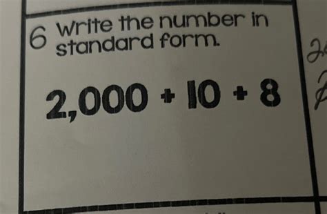 Solved 6 ﻿write The Number In2000108