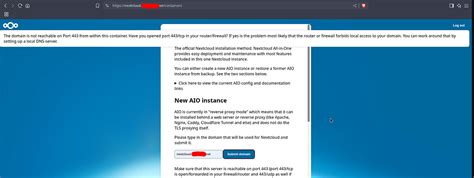 Domain Is Not Reachable Despite I Think Being Reachable 📦 Appliances Docker Snappy Vm