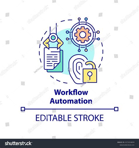 Workflow Automation Concept Icon Management Identities Stock Vector