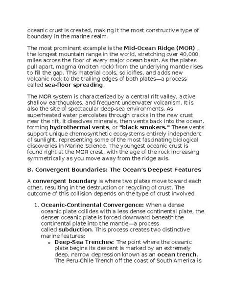 Plate Tectonics And Marine Science Sub Plan Classwork Homework By The