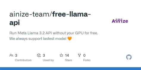 Github Ainize Team Free Llama Api Run Meta Llama Api Without Your Gpu For Free We Always