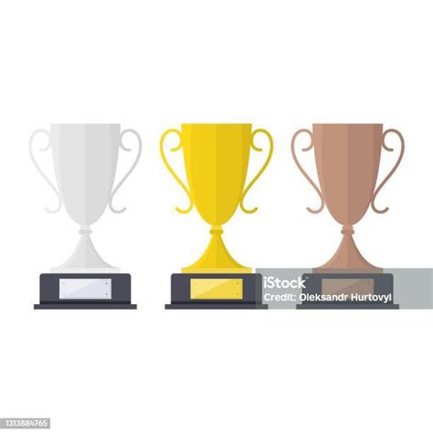 골드 실버 브론즈 트로피 컵 세트 우승자 챔피언 리더 기호 또한 교육 학자 및 과학에 사용할 수 있습니다 웹 및 모바일 앱에서
