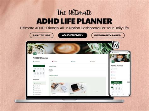 Notion Template Adhd Life Planner Neurodivergent All In One Notion
