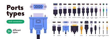 Types Port Plugs Stock Illustrations 38 Types Port Plugs Stock