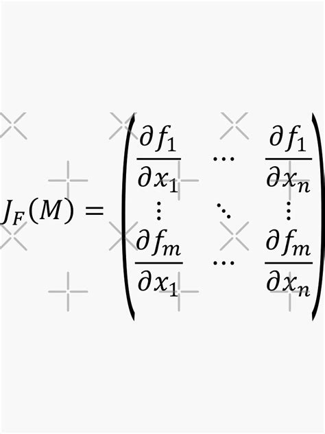 Jacobian Matrix Important Tool Of Differential Calculus Sticker For Sale By Sciencecorner