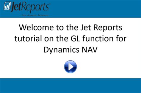 Gl Function For Dynamics Nav And Business Central Jet